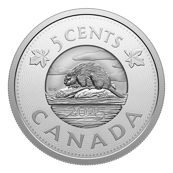Multilayered Beaver 5 Cent Silver Coin 2025 – The Scoin Shop